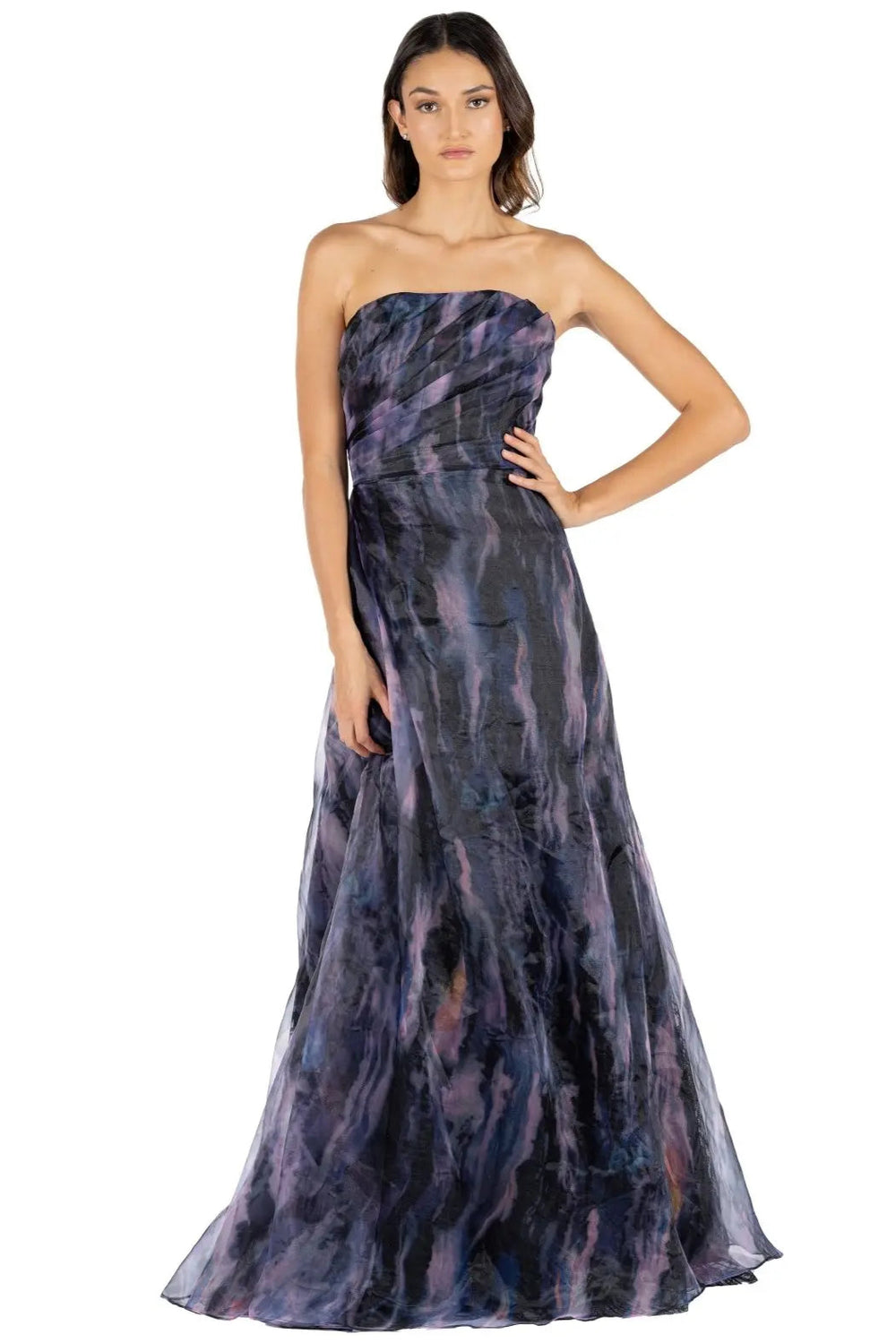 Strapless Organza Gown - Rene Ruiz Collection